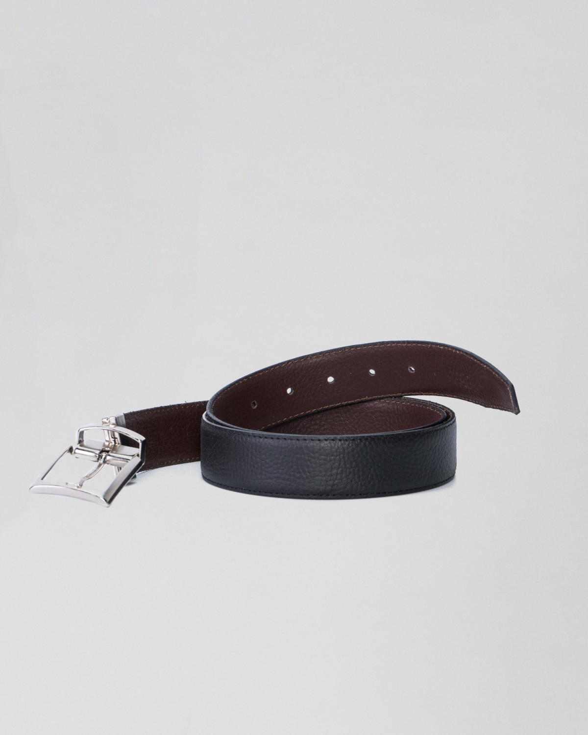 Cintura in pelle di cervo reversibile - Bernardo | Leather Trend