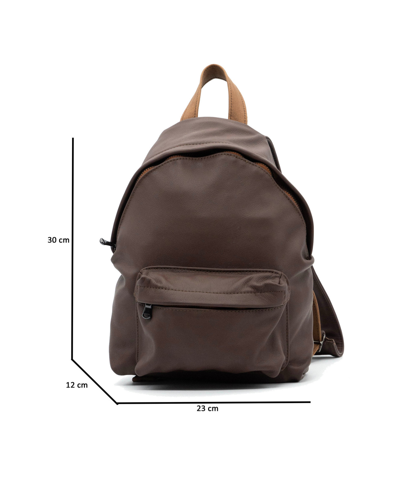 Backpack mod. India with Brown Pocket and brown Leather details in ...